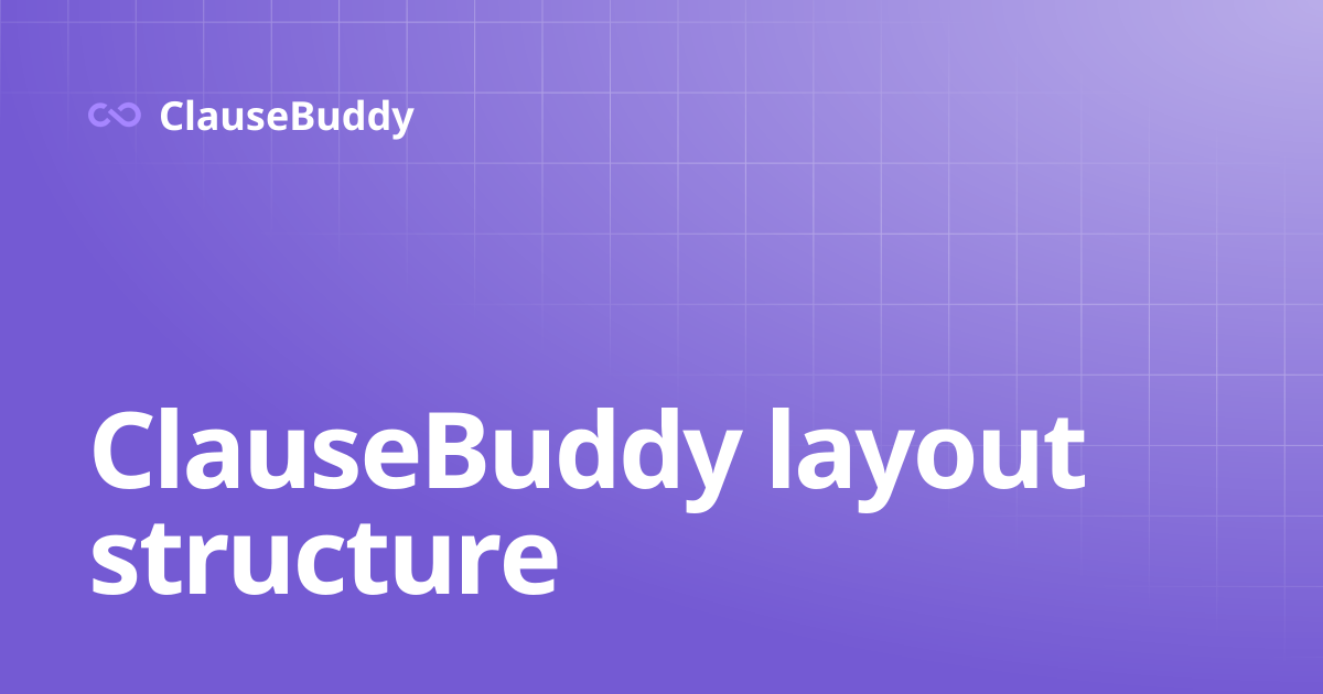ClauseBuddy layout structure | Quality Library | ClauseBuddy