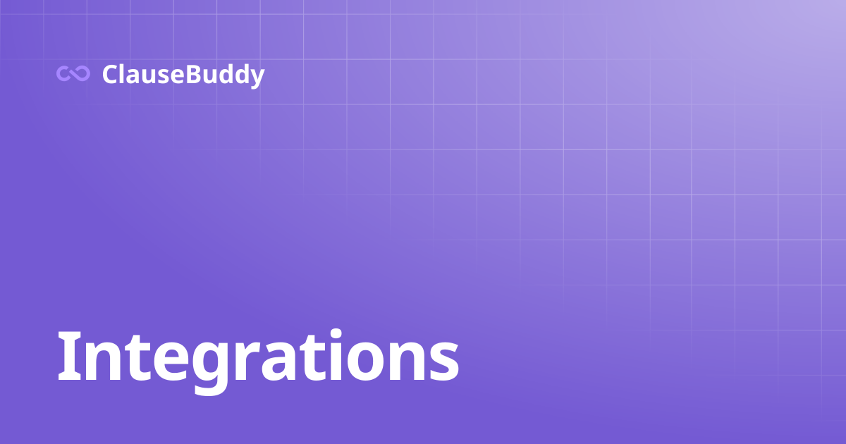Integrations | Smart Templates | ClauseBuddy