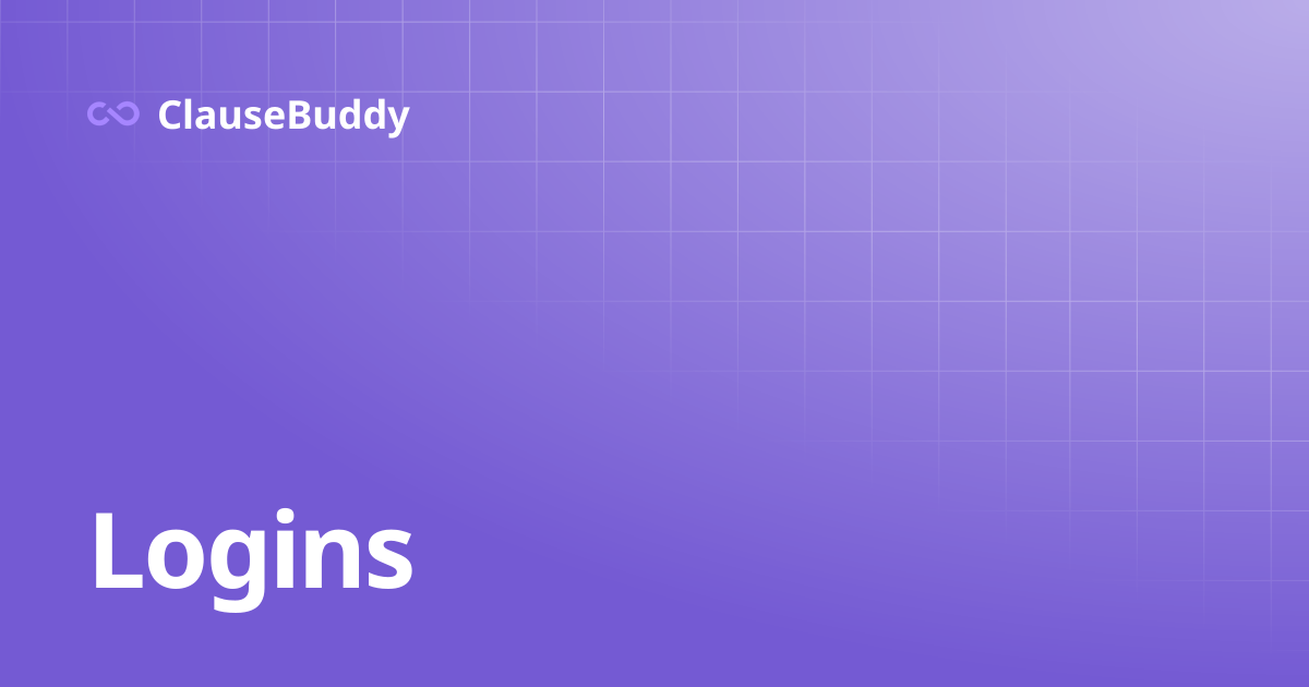 Logins | ClauseBuddy