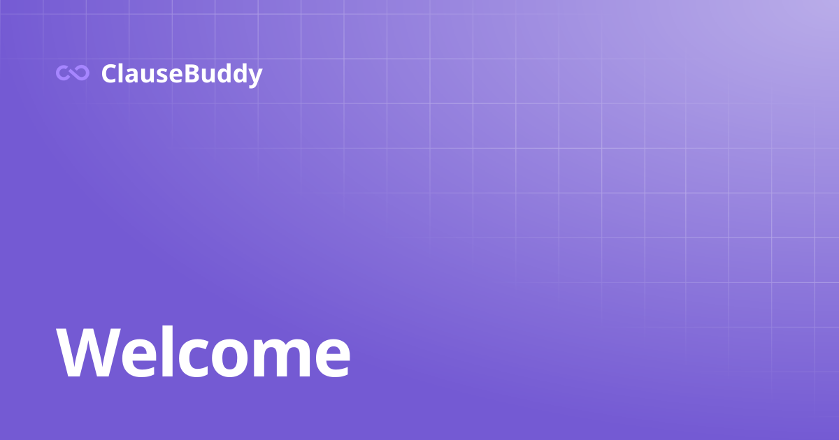 Welcome | ClauseBuddy